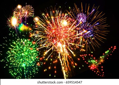 Firework Background Stock Photo (Edit Now) 659514547