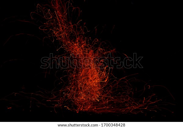 Firework Low Speed Shutter Black Background Stock Photo 1700348428 ...