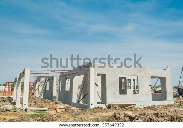 First Floor Building Structure Made Prefabrication Stock Photo ...