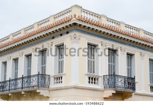 First Floor Classical Building Two Blue Stock Photo 593488622 ...