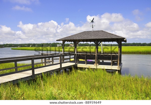 Fishing Dock On Marsh Stock Photo (Edit Now) 88959649