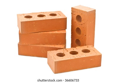 Five Bricks On White Background Stock Photo 36606733 | Shutterstock