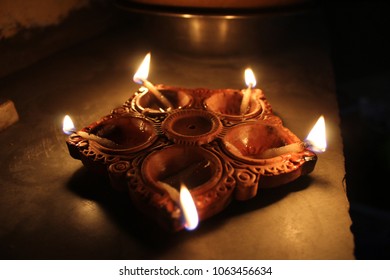 Diwali Deepavali Hindu Festival Lights Clay Stock Photo 2200369191 ...