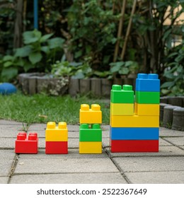 Five Stacks Blocks First One Block AI-generated image 2522368401 ...
