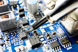 Microchip macro background featuring microchip, microchip textures, and ...