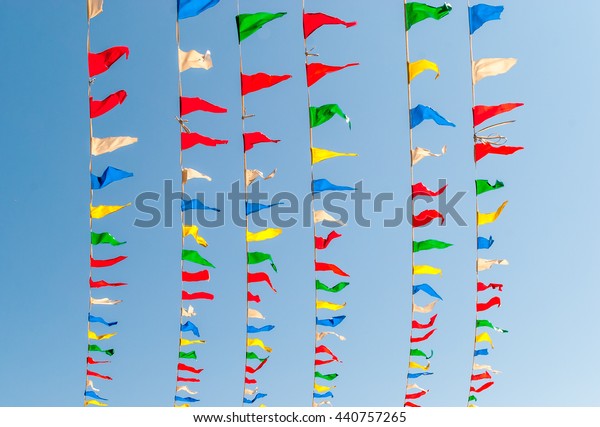 Flag Banners Blowing Wind Flapping Flags Stock Photo (Edit Now) 440757265