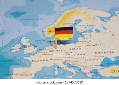 Flag Germany World Map Stock Photo (Edit Now) 1331097506