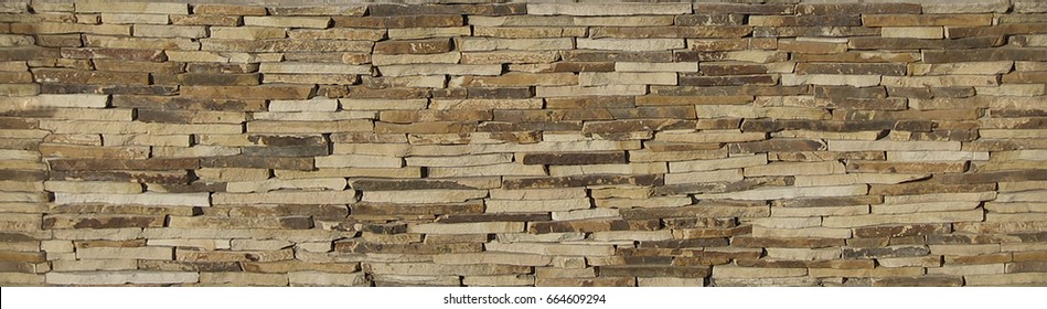 Flagstone Wall Panels Covering Cladding Texture Stock Photo 664609294 ...