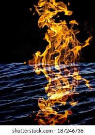 Flame Fire Reflection Water Stock Photo 187246736 | Shutterstock