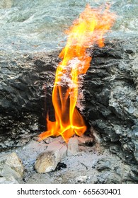 Burning Gass Fire On Mountain Chimera Stock Photo 1658748217 | Shutterstock