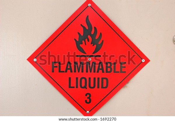 Flammable Liquid Warning Sign Stock Photo (Edit Now) 1692270