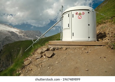 Flammable Material Container Warning Signs Dolomites Stock Photo ...