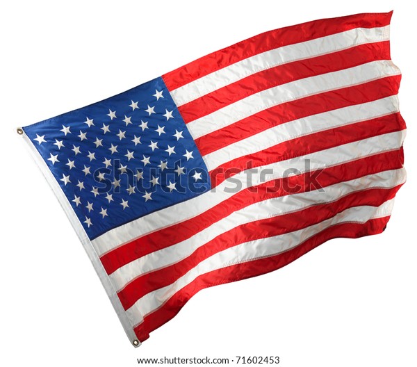 Flapping Flag Usa Wave Stock Photo (Edit Now) 71602453