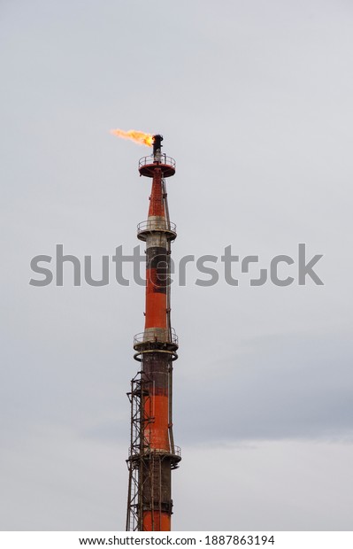 Flare Stack That Burns Excess Gas Stock Photo 1887863194 | Shutterstock