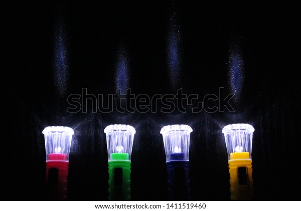 Flashlight Dim Light Dark Background Stock Photo 1411519460 | Shutterstock