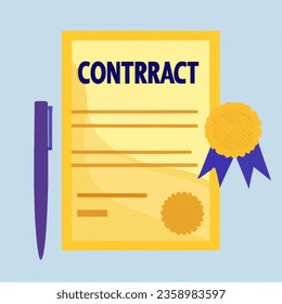 Editable Colour Signed Contract Blue AI-generated image 2557426649 ...