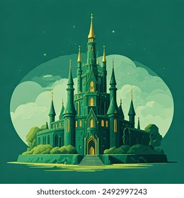 Wizard Oz Emerald City Isolated White AI-generated image 2515100057 ...