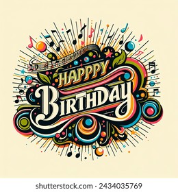 Street Art Artistic Image Happy Birthday Ai Generated Image 2327403713