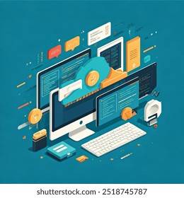 Process Designing Ui On Desktop Screen AI-generated image 2519550763 ...