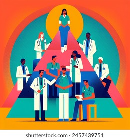 Vector Vignette Vector-style Image Image Doctors AI-generated image ...