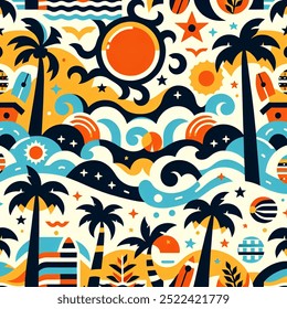 Tropical Vector-style Image Hawai Design Pattern AI-generated image ...