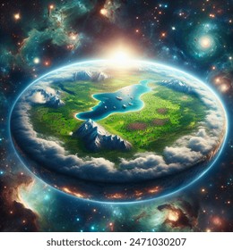 Earth Infinite Flat Plane Space Dome AI-generated image 2471131009 ...