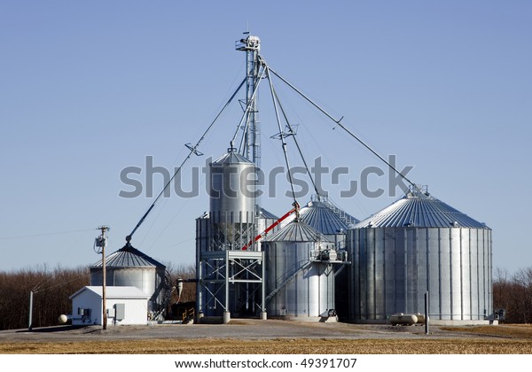 Flat Grain Storage Facility Stock Photo (Edit Now) 49391707