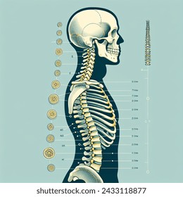 「Flat Illustration Human Skeleton Anatomically Correct」のAI生成画像 ...