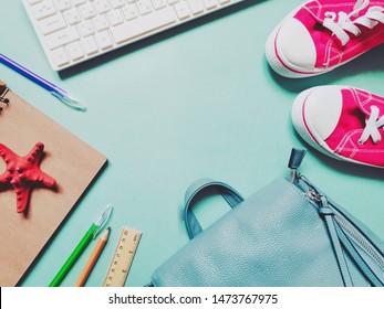 Flat Lay Back School Concept Photo Stock Photo 1473767975 | Shutterstock