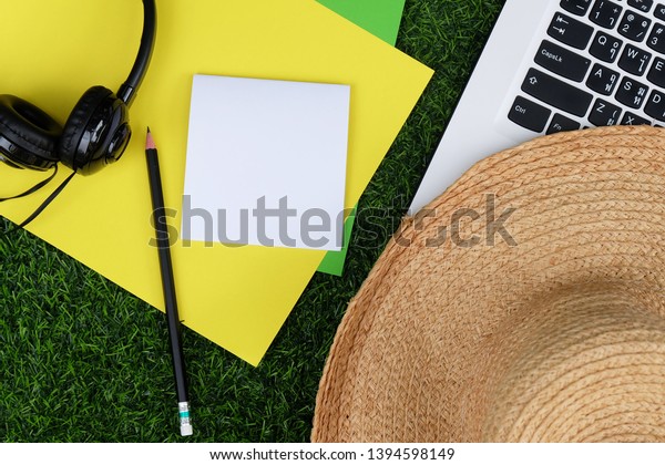 Flat Lay Blank Note Pat Pencil Stock Photo 1394598149 | Shutterstock