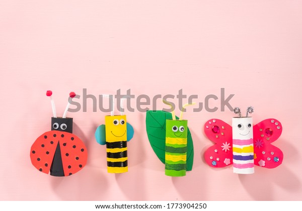 Flat Lay Bugs Papercraft Empty Toilet Stock Photo 1773904250 | Shutterstock