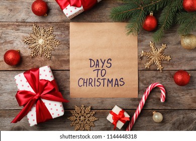 Flat Lay Composition Festive Decor On Stock Photo (Edit Now) 1144448318