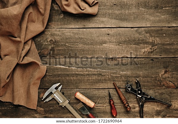Flat Lay Composition Leather Samples Set Stock Photo 1722690964 ...