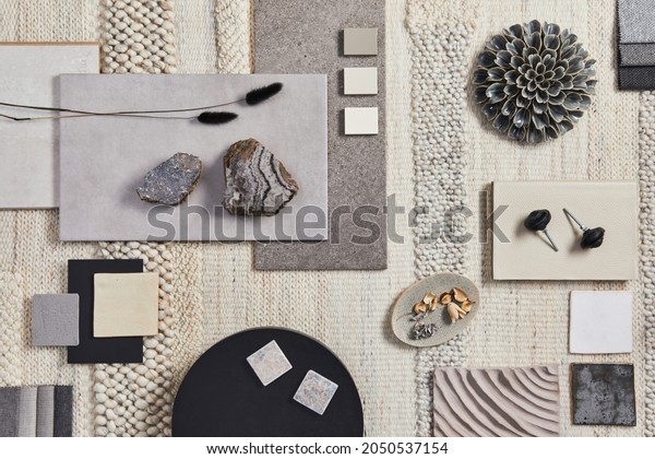 Flat Lay Design Creative Architect Moodboard Stock Photo 2050537154 ...