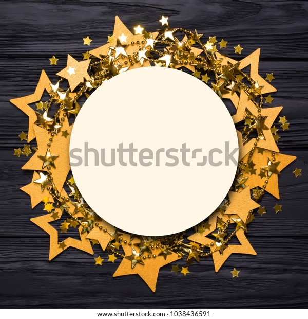 Flat Lay Empty Round Frame Big Foto de stock 1038436591 | Shutterstock