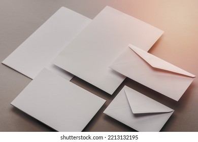 Flat Lay Empty White Papers Stock Photo 2213132195 | Shutterstock