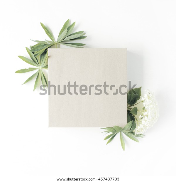 Flat Lay Frame Craft Box White Stock Photo 457437703 | Shutterstock