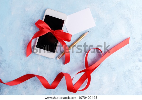 Flat Lay Top View Mobile Phone Stock Photo 1070402495 | Shutterstock
