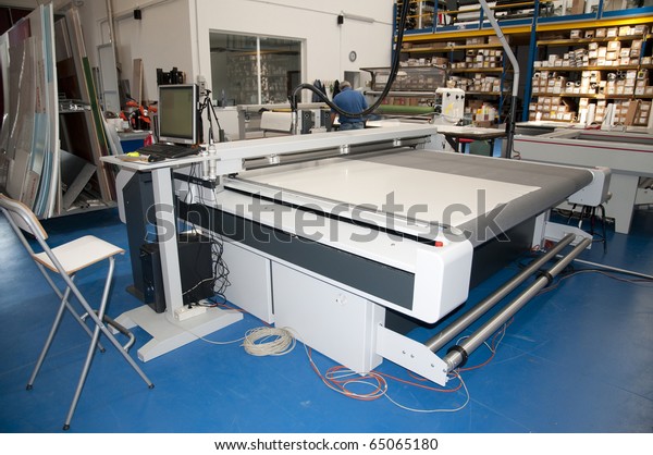 Flatbed Cutterrouter Cutting Plotter Stock Photo (Edit Now) 65065180