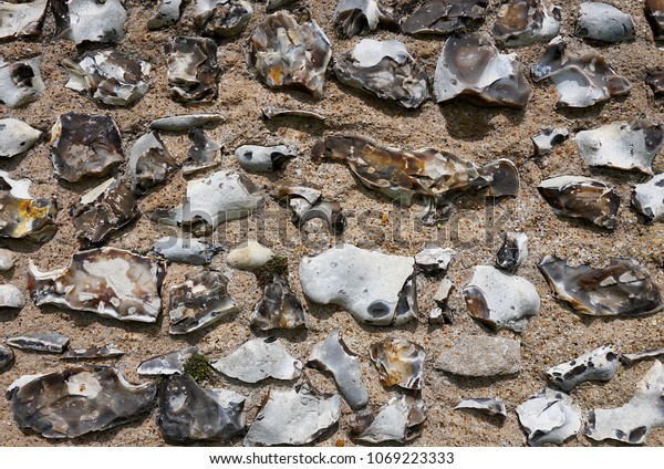 Flint Stone Texture Background Straight On Stock Photo 1069223333 ...