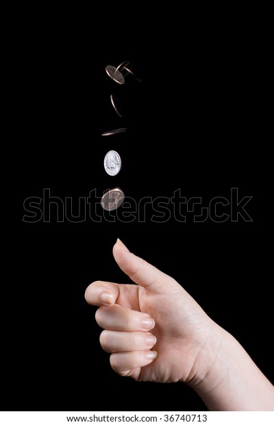 Flipping Coin Stock Photo (Edit Now) 36740713
