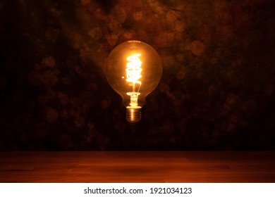 Floating Light Bulb Glowing Background Stock Photo 1921034123 ...