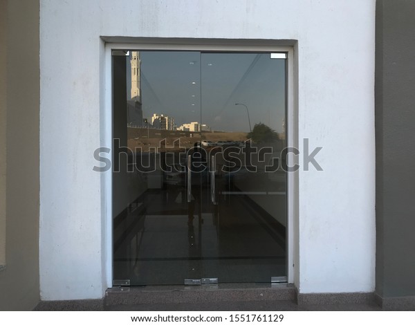 Floor Mounted Frame Less Double Leaf Stock Photo 1551761129 | Shutterstock