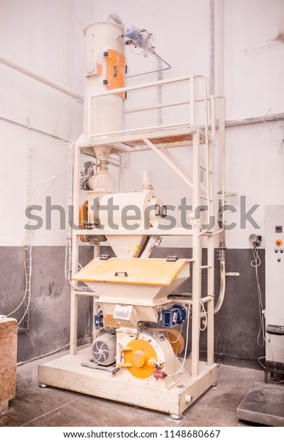 Flour Production Equipment Processing Flour Compressor Stock Photo ...