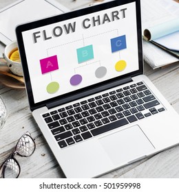 Flow Chart Organization Position Structure Concept Stock Photo ...