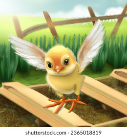 Flying Chick Farm Setting Using Realistic AI-generated image 2365018405 ...