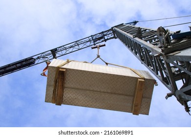 Flying Load Under Construction Crane Stock Photo 2161069891 | Shutterstock