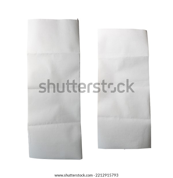 Folded Empty White Receipt Papers On Stock Photo 2212915793 | Shutterstock