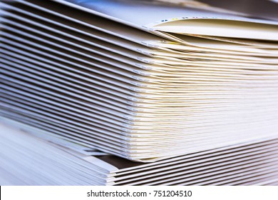 Folded Stack Paper Signatures Output Media Stock Photo 751204510 ...