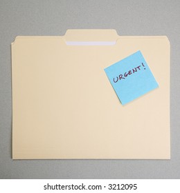 Folder Sticky Note Attached Reading Urgent Stock Photo 3212095 ...